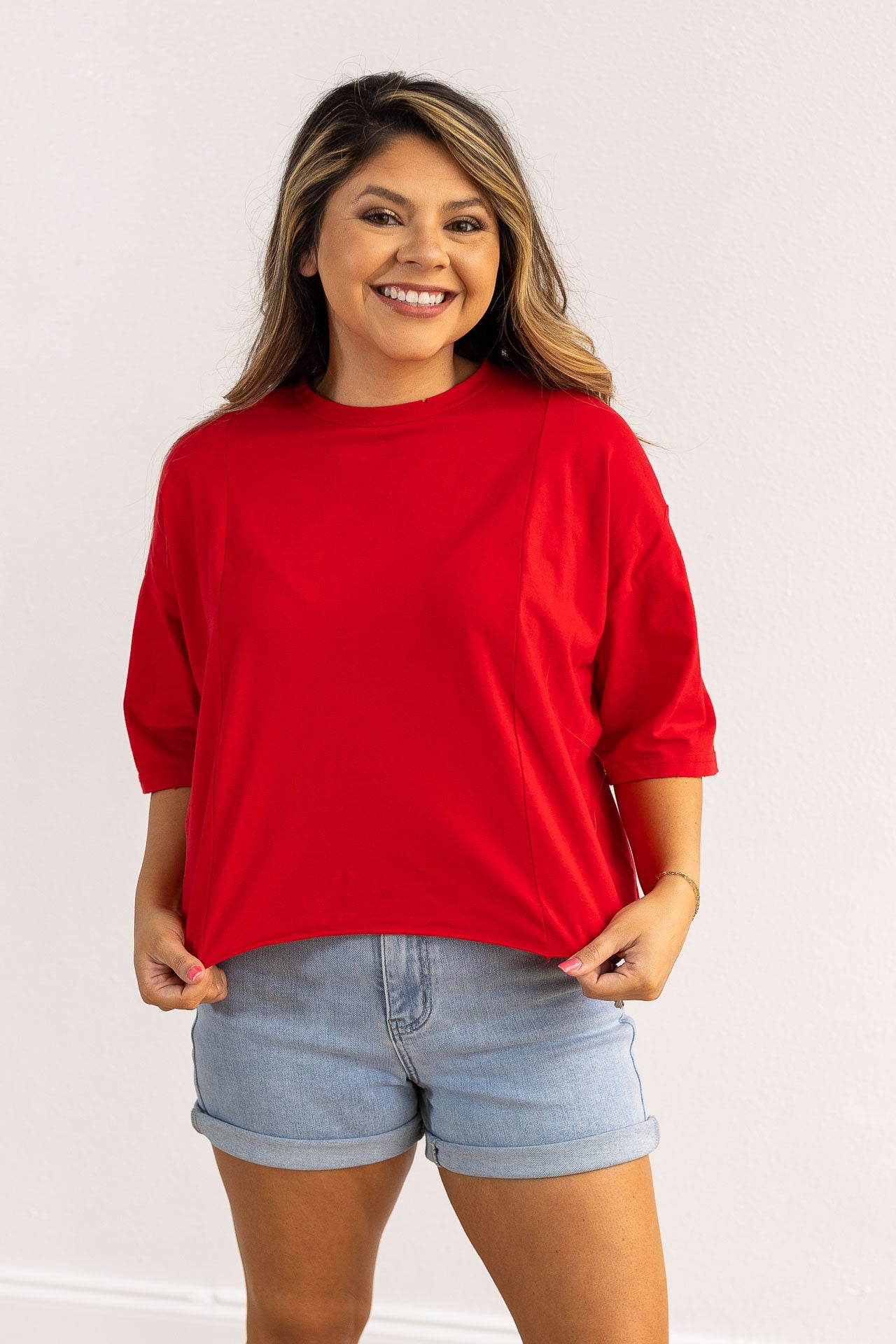 Red Boxy Crop Top – Grace+Emma